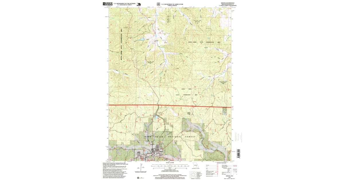 1997 Map of Winona, MO — High-Res | Pastmaps
