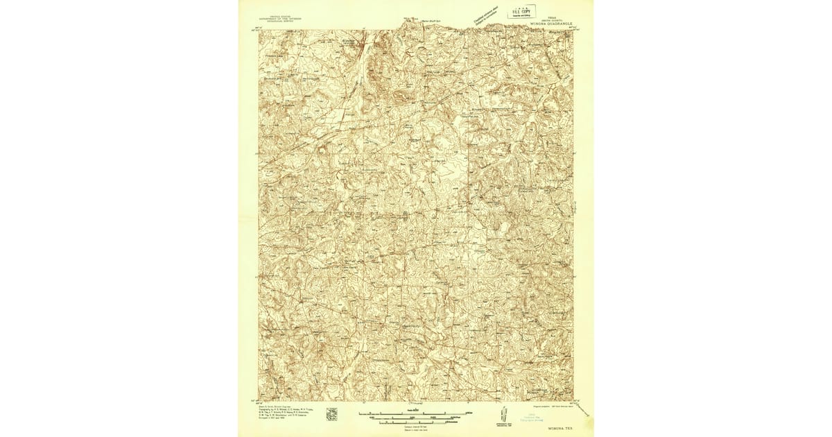 1938 Map of Winona, TX — High-Res | Pastmaps