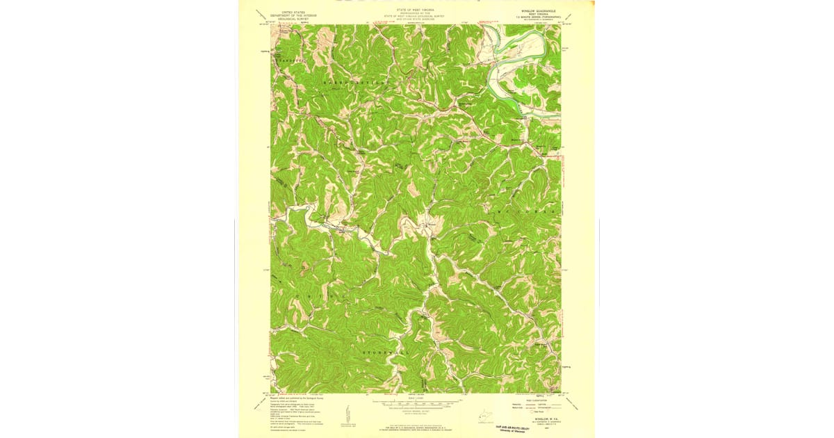 1957 Map of Winslow, Cabell County, WV — High-Res | Pastmaps