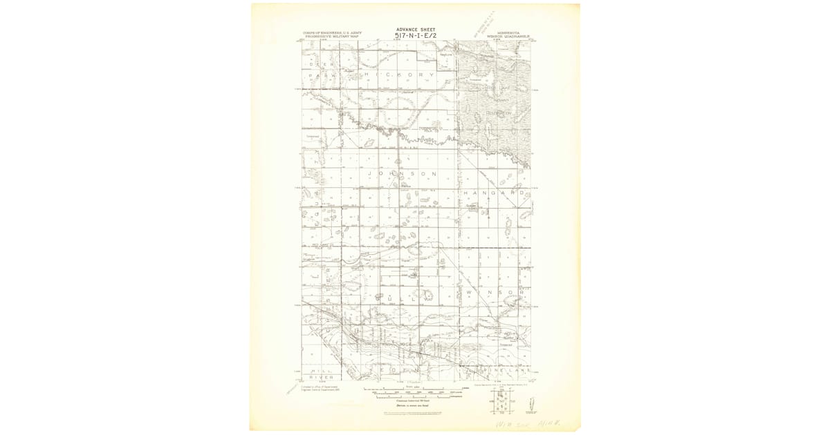 1919 Map of Winsor, Polk County, MN — High-Res | Pastmaps