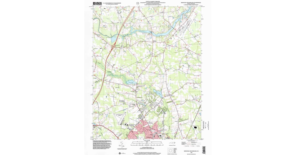 1998 Map of Winstead Crossroads, Wilson County, NC — High-Res | Pastmaps