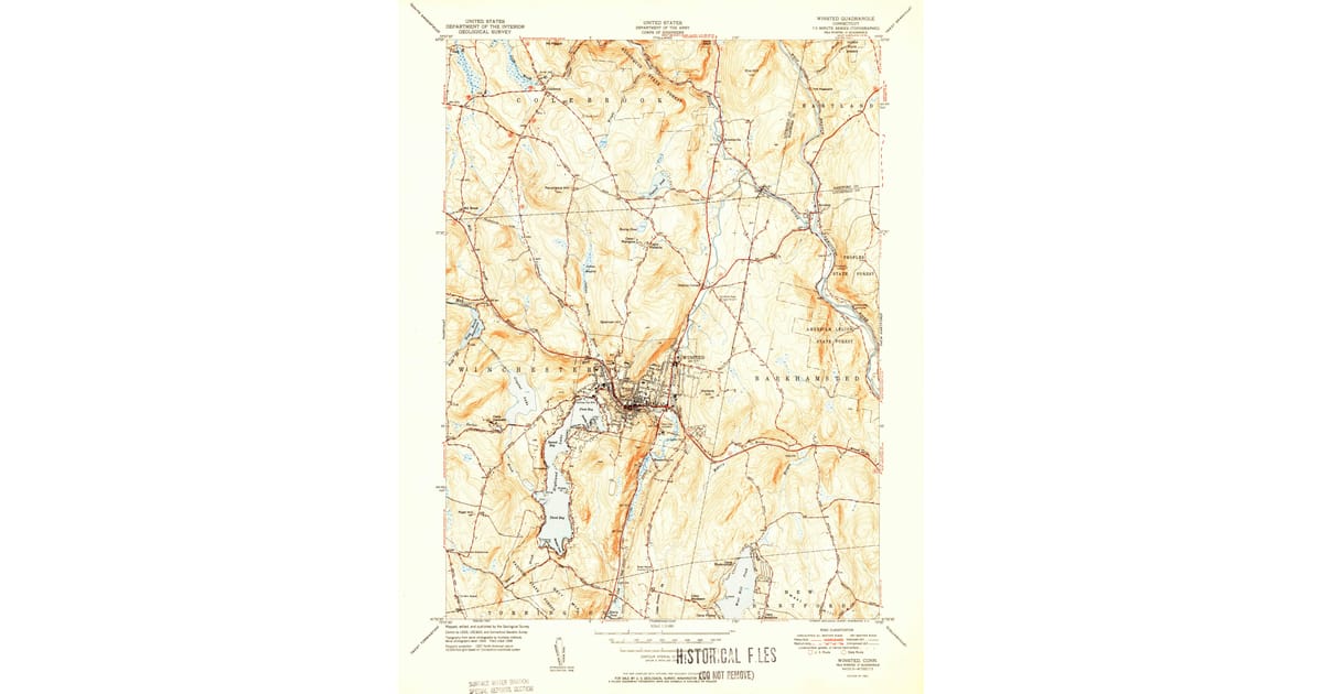 1951 Map of Winsted, CT — High-Res | Pastmaps