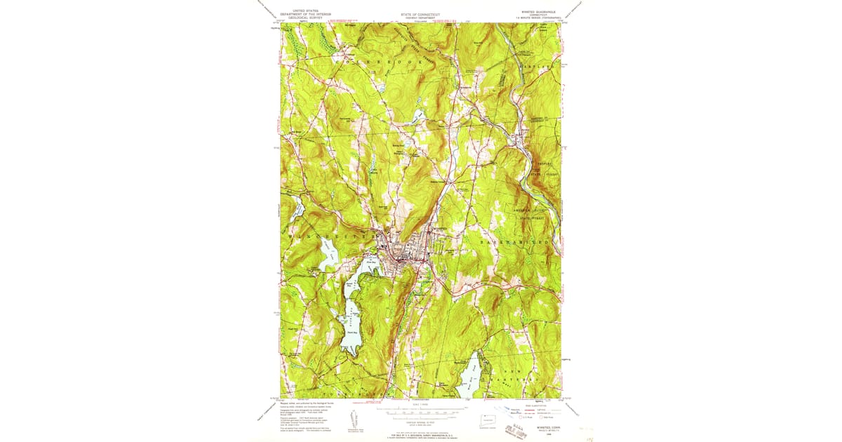 1956 Map of Winsted, CT — High-Res | Pastmaps