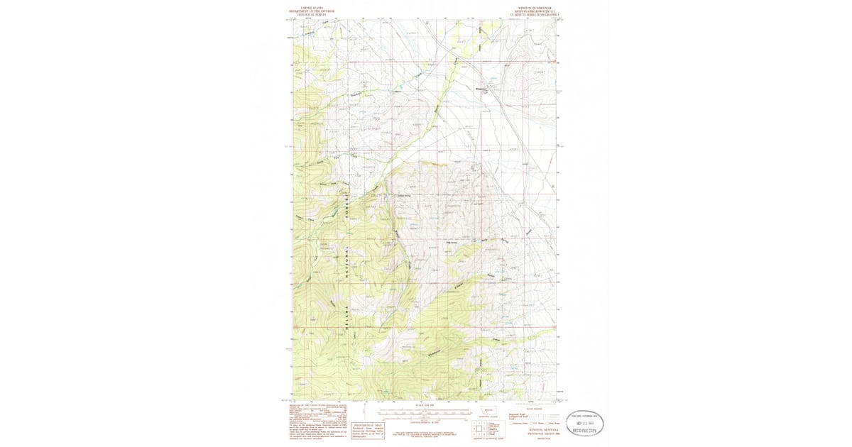 1986 Map of Winston, MT — High-Res | Pastmaps