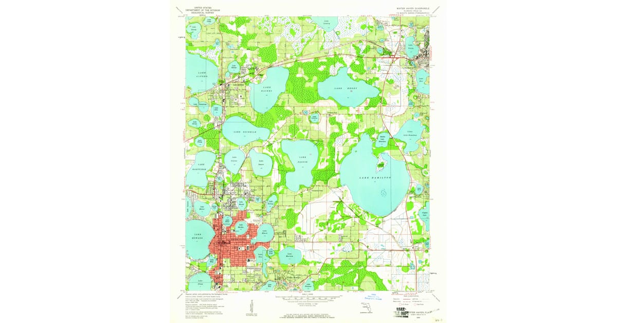 1959 Map of Winter Haven, FL — High-Res | Pastmaps