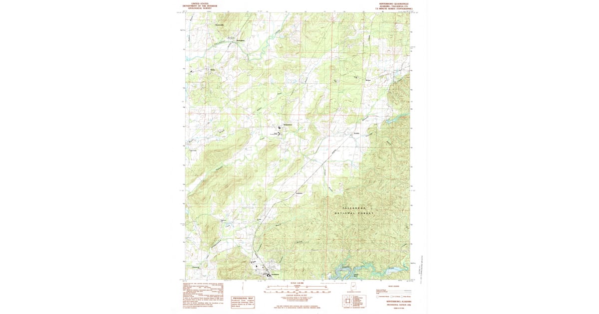 1984 Map of Winterboro, Talladega County, AL — High-Res | Pastmaps