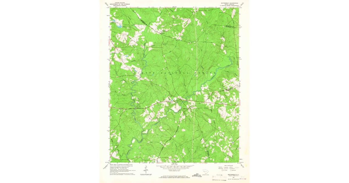 1965 Map of Winterseat, McCormick County, SC — High-Res | Pastmaps