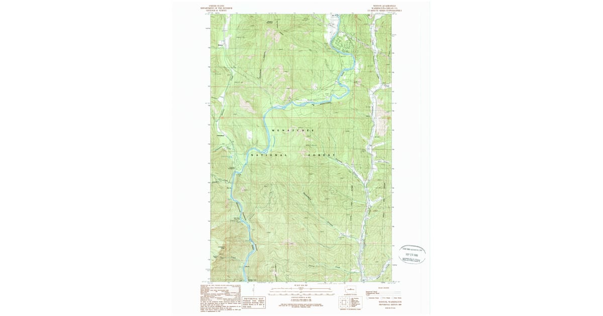 1989 Map of Winton, Chelan County, WA — High-Res | Pastmaps