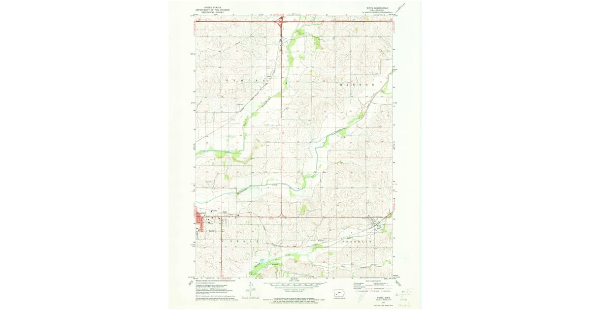 1971 Map of Wiota, IA — High-Res | Pastmaps