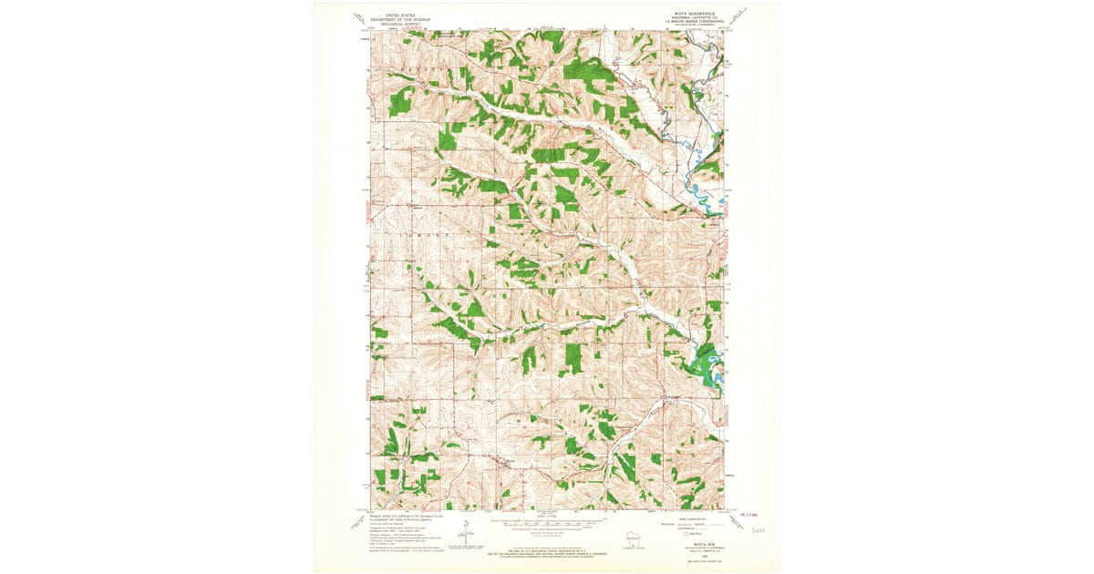 1962 Map of Wiota, WI — High-Res | Pastmaps