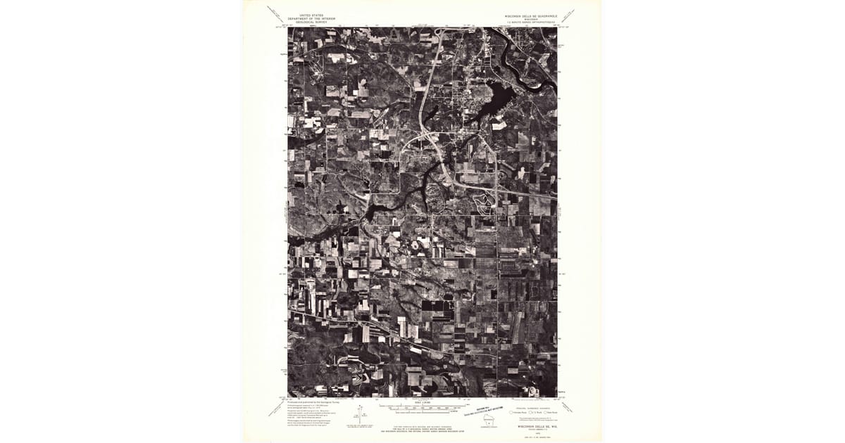 1975 Map of Wisconsin Dells SE, Sauk County, WI — High-Res | Pastmaps