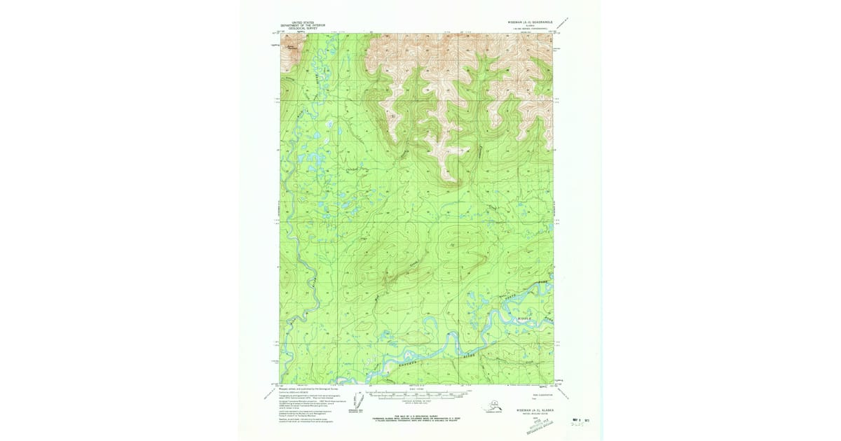 1970 Map of Wiseman A-3, Yukon-Koyukuk Borough, AK — High-Res | Pastmaps