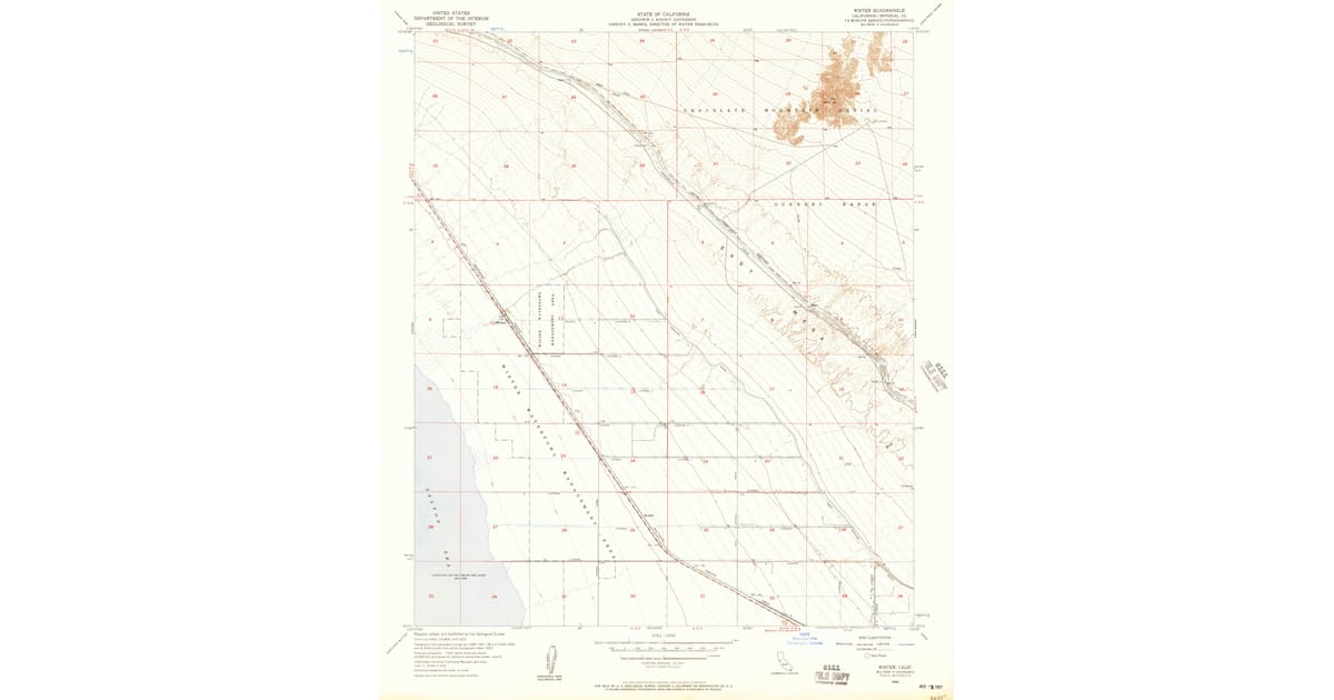 1956 Map of Wister, Imperial County, CA — High-Res | Pastmaps