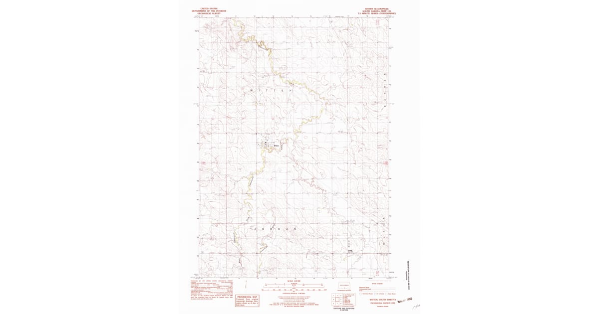 1982 Map of Witten, Tripp County, SD — High-Res | Pastmaps