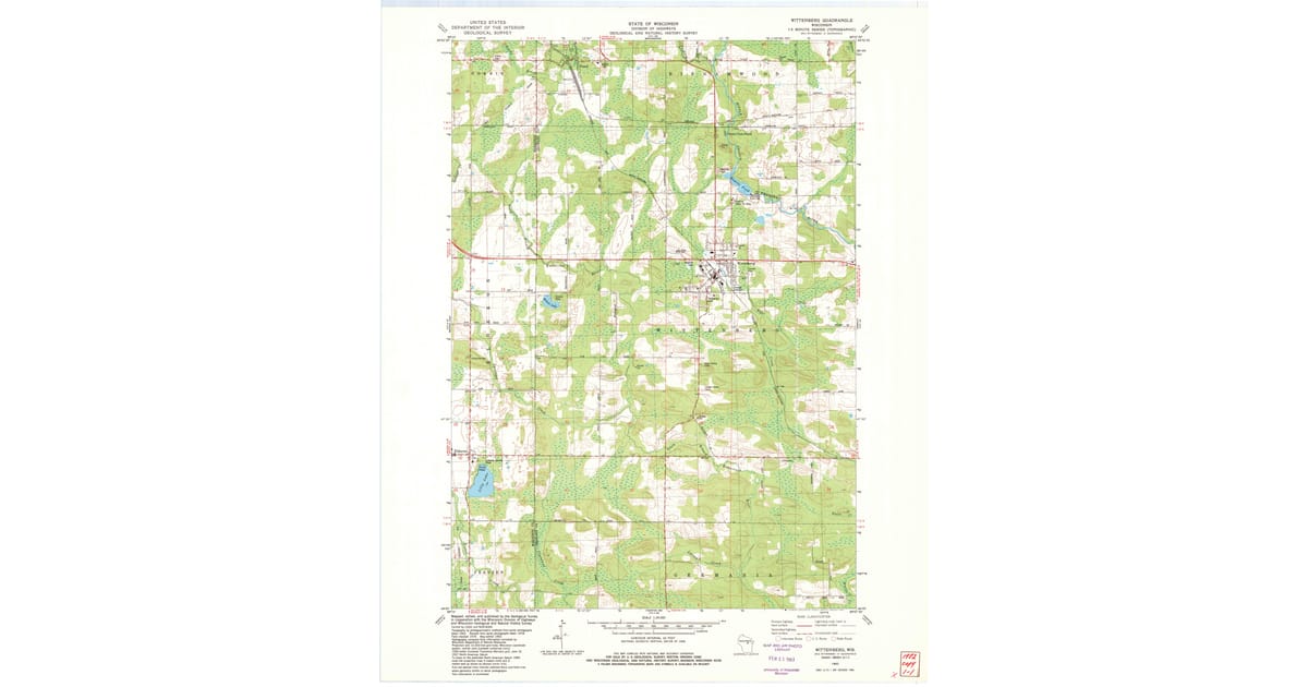 1982 Map of Wittenberg, WI — High-Res | Pastmaps