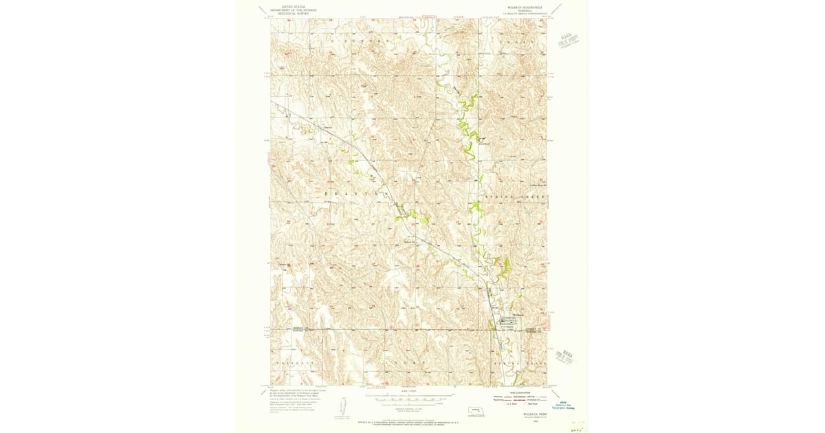 1954 Map of Wolbach, NE — High-Res | Pastmaps