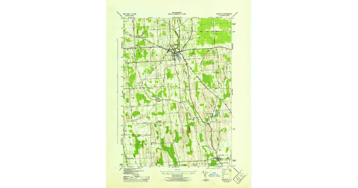 1943 Map of Wolcott, Wayne County, NY — High-Res | Pastmaps
