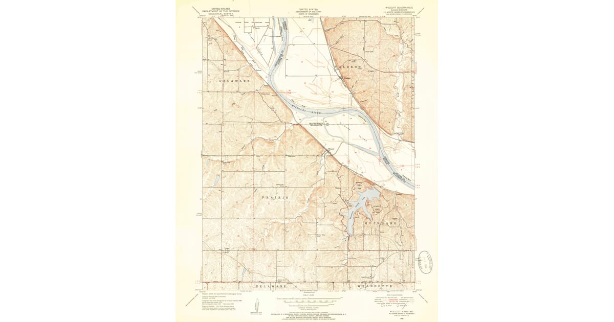 1948 Map of Wolcott, Wyandotte County, KS — High-Res | Pastmaps