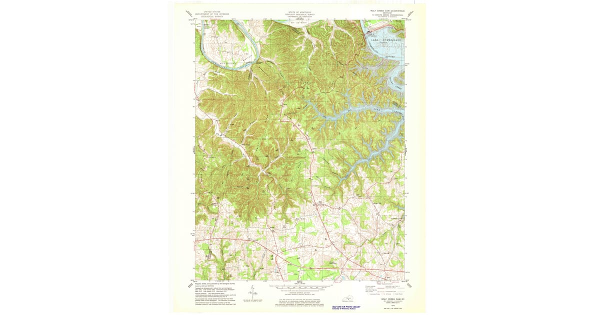1978 Map of Wolf Creek Dam, Clinton County, KY — High-Res | Pastmaps