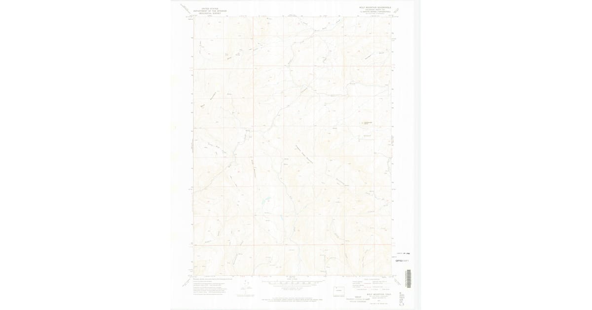 1971 Map of Wolf Mountain, Routt County, CO — High-Res | Pastmaps