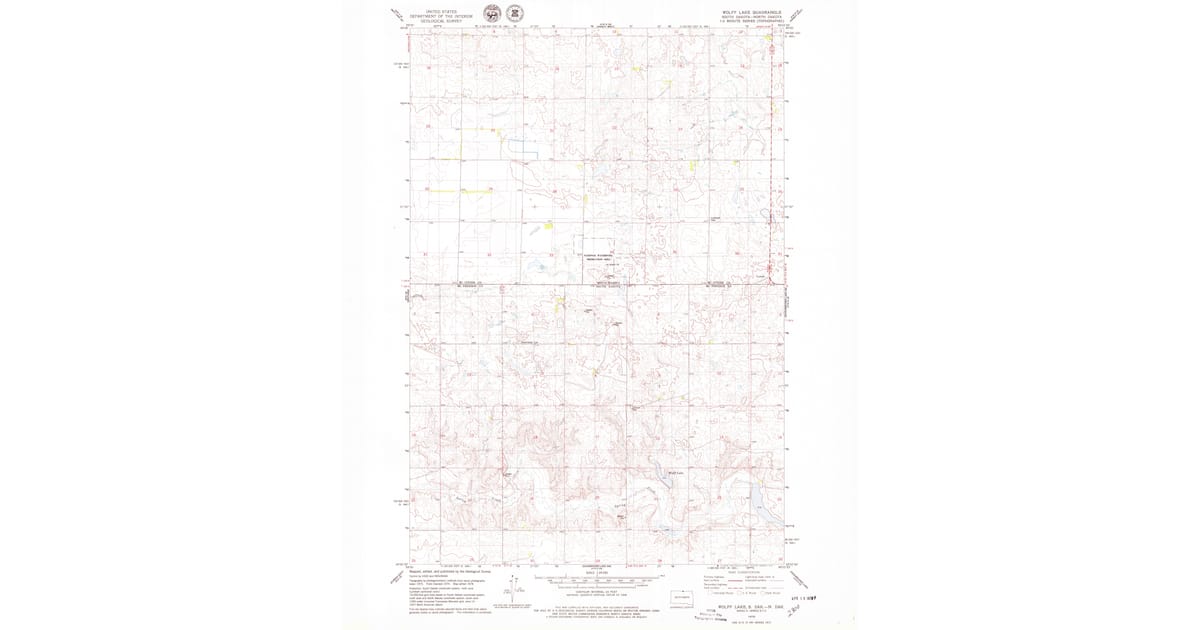 1978 Map of Wolff Lake, McPherson County, SD — High-Res | Pastmaps