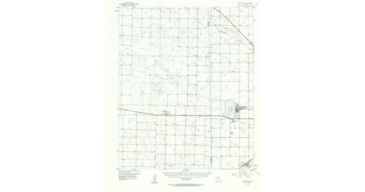 1957 Map of Wolfforth, TX — High-Res | Pastmaps