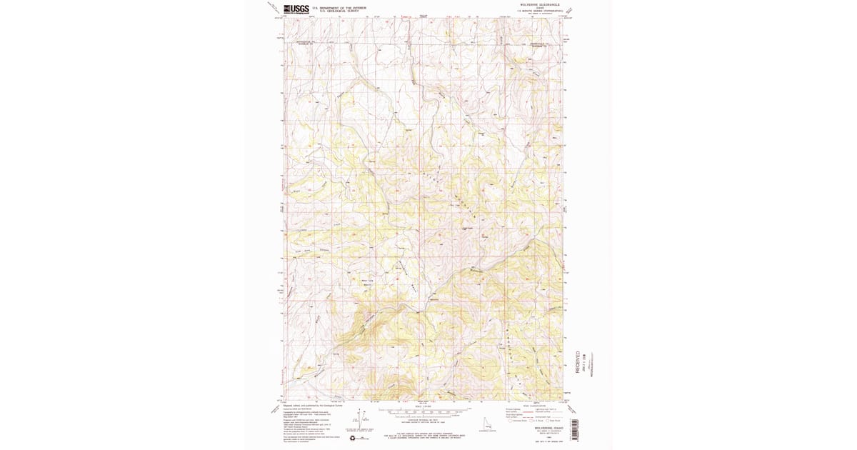 1981 Map of Wolverine, Bingham County, ID — High-Res | Pastmaps
