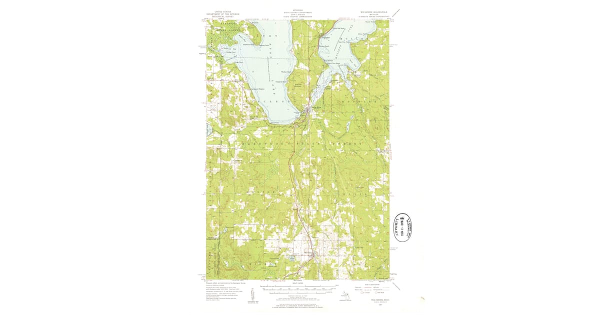 1957 Map of Wolverine, MI — High-Res | Pastmaps