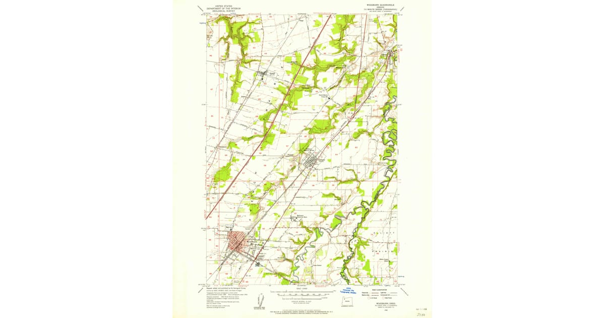 1956 Map of Woodburn, OR — High-Res | Pastmaps