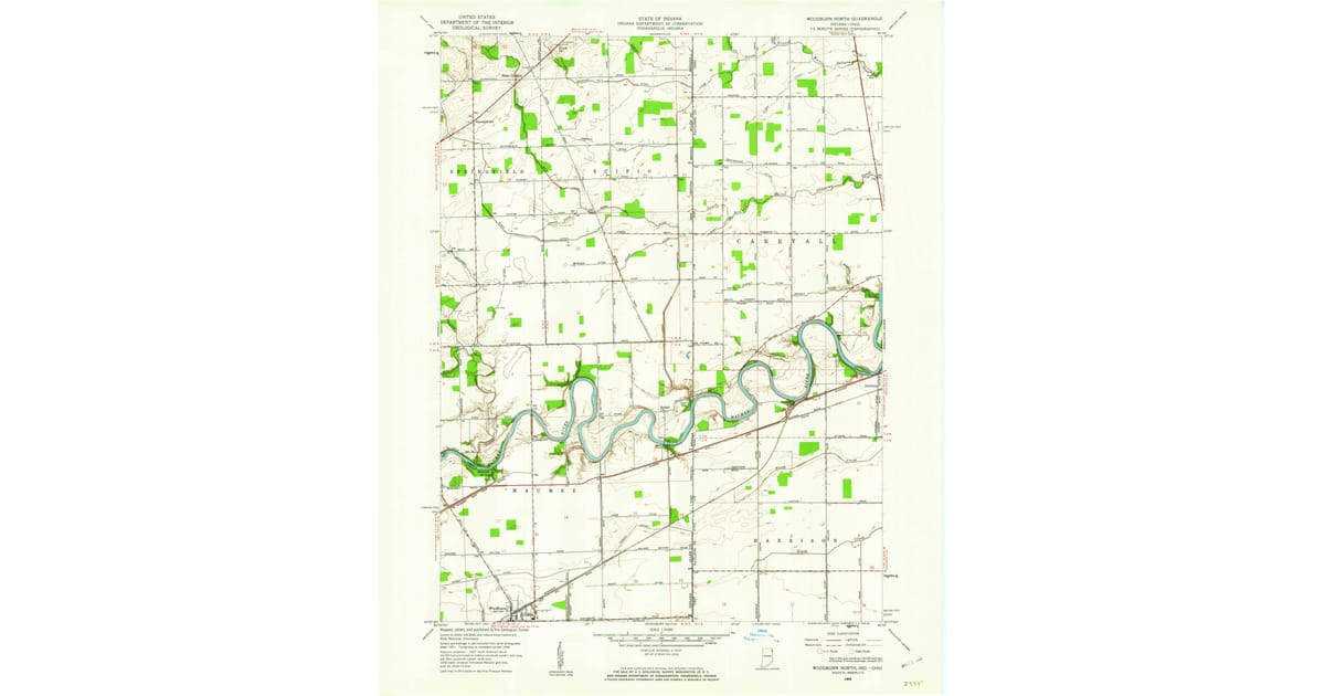 1958 Map of Woodburn North, Allen County, IN — High-Res | Pastmaps