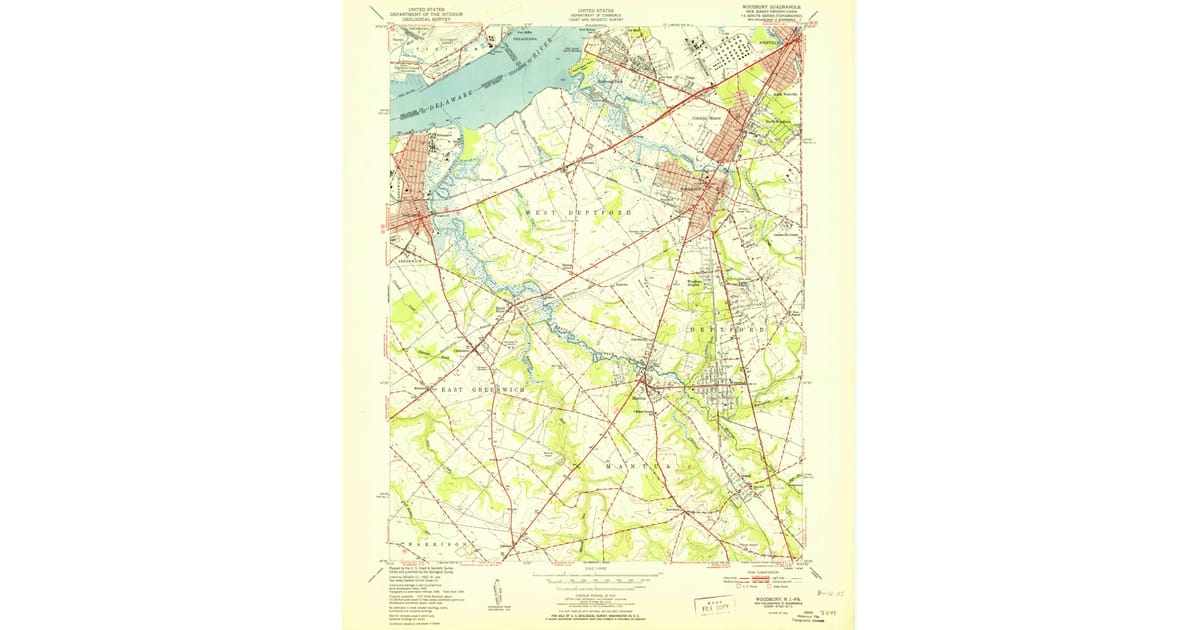 1950s Maps of Paulsboro, NJ | Pastmaps
