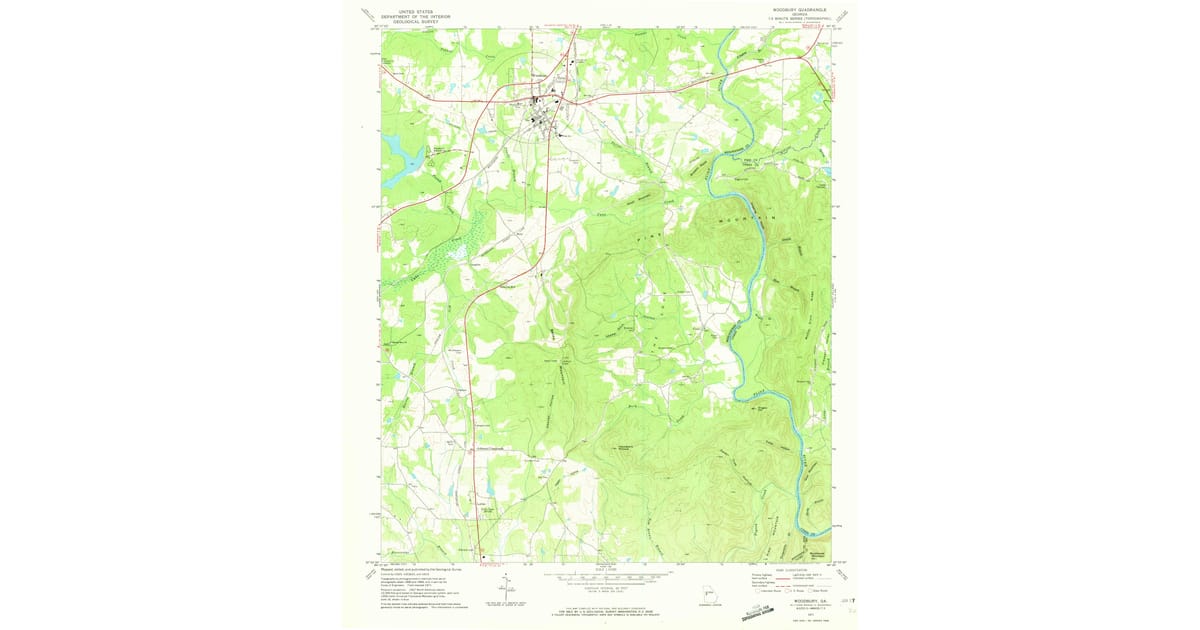 1971 Map of Woodbury, GA — High-Res | Pastmaps