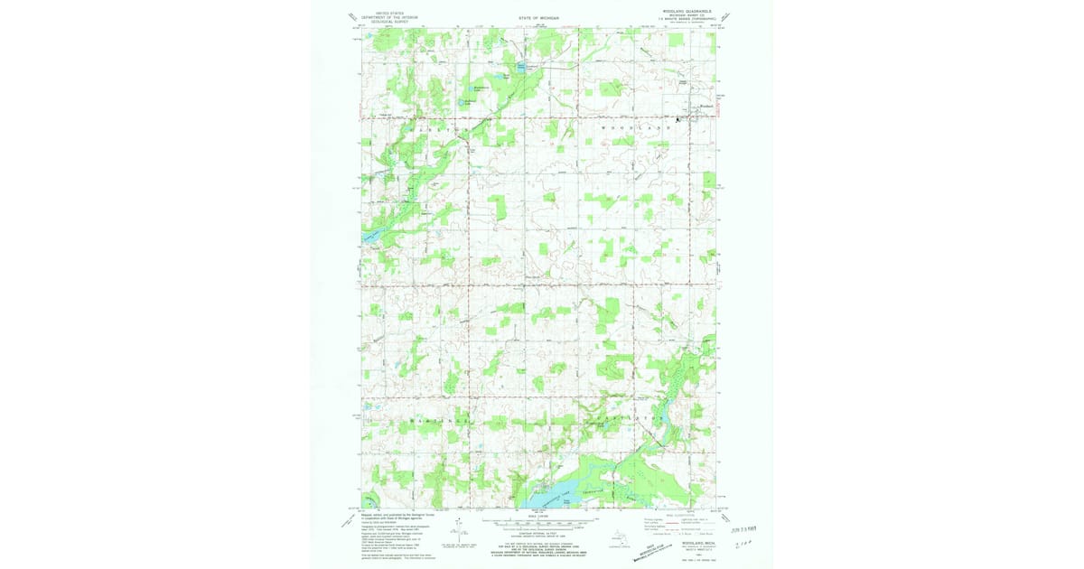 1980s Maps of Barry County, MI | Pastmaps