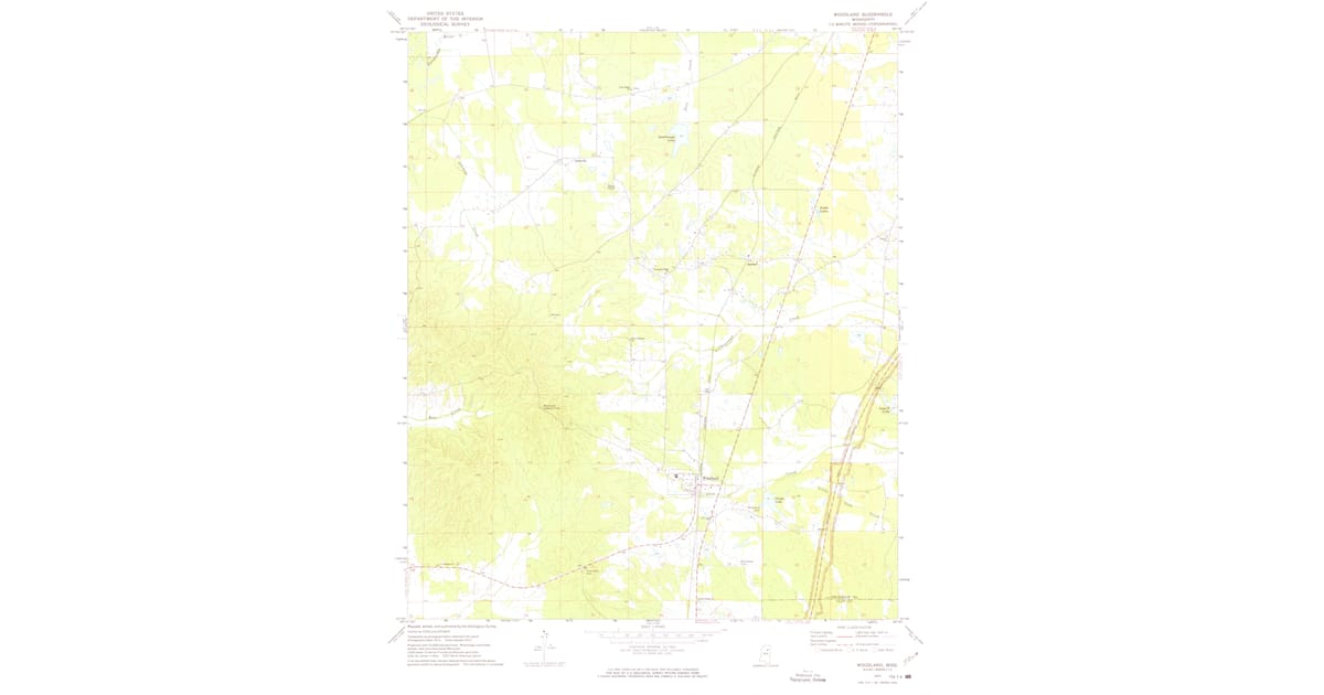 1972 Map of Woodland, MS — High-Res | Pastmaps