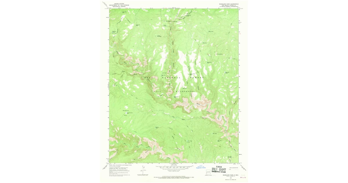 1965 Map of Woodland Park, Catron County, NM — High-Res | Pastmaps