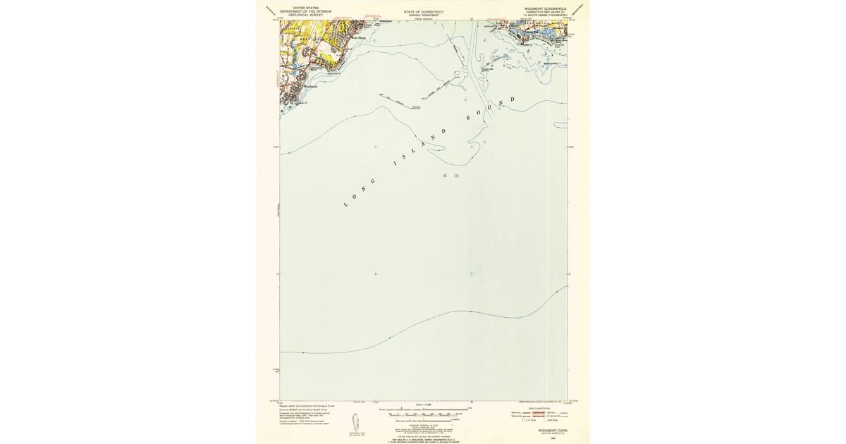 1950s Maps of South Central Connecticut Planning Region, CT | Pastmaps