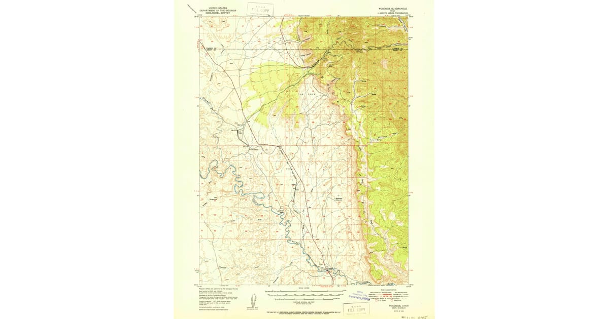 1950 Map of Woodside, Emery County, UT — High-Res | Pastmaps