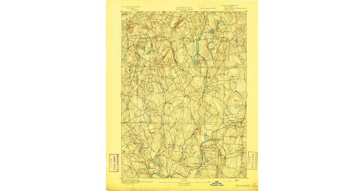 Old Maps of Chaplin, CT | Pastmaps