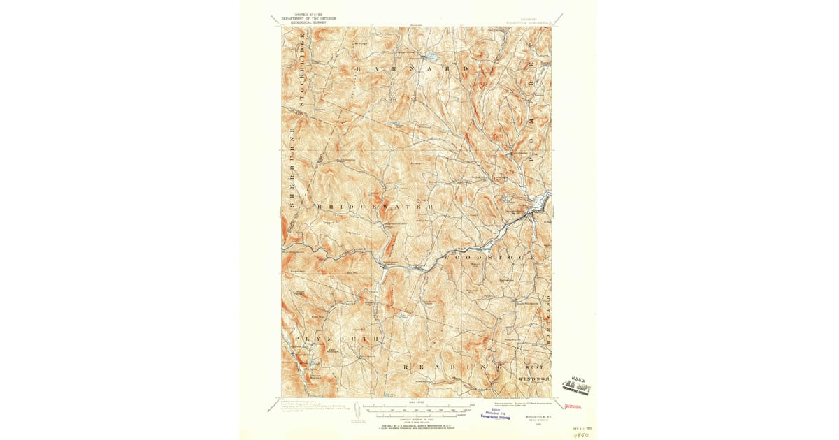 Old Maps of Reading, VT | Pastmaps