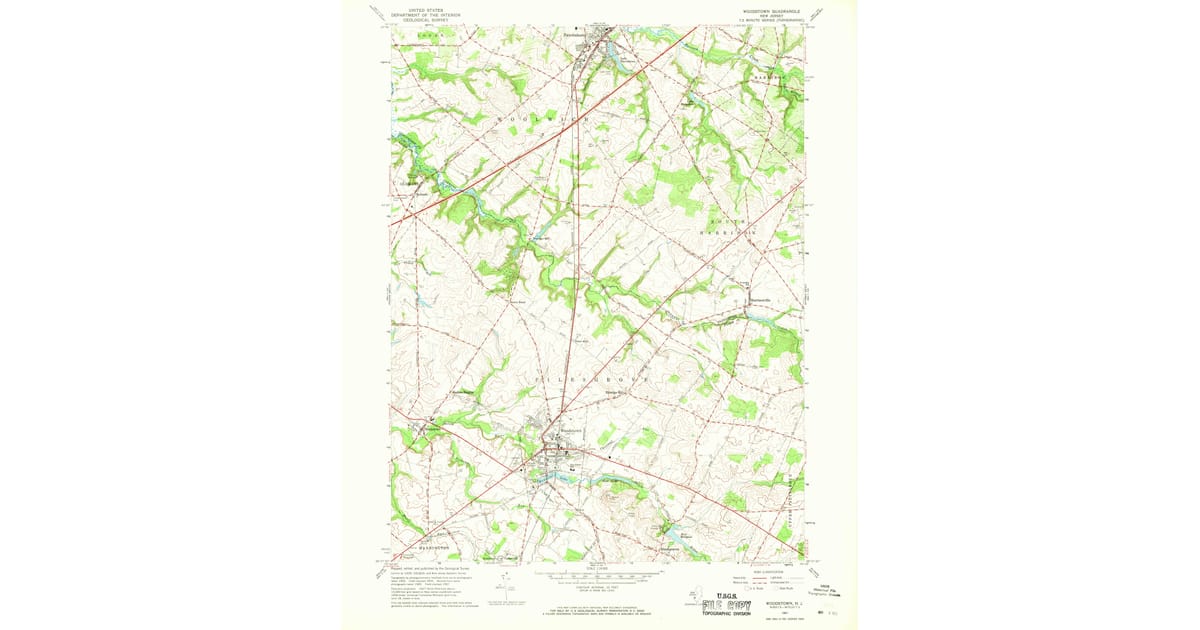 1967 Map of Woodstown, NJ — High-Res | Pastmaps