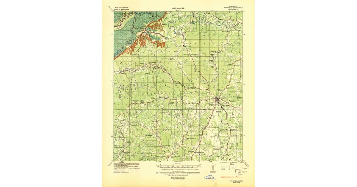 Old Maps of Lessley, MS for Genealogy | Pastmaps