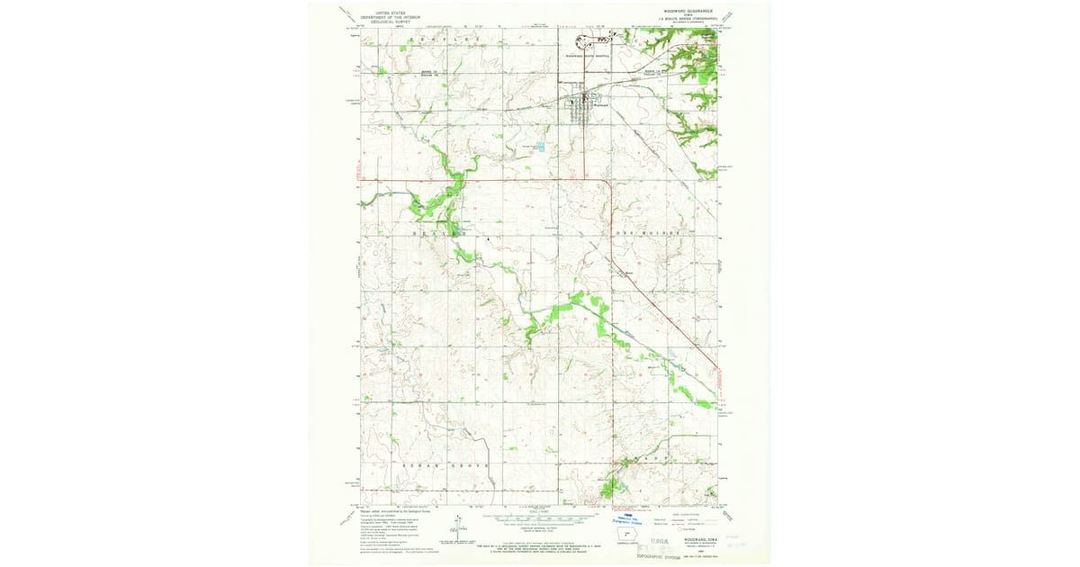 1965 Map of Woodward, IA — High-Res | Pastmaps