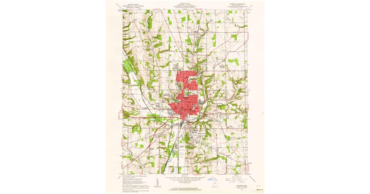 1961 Map of Wooster, OH — High-Res | Pastmaps