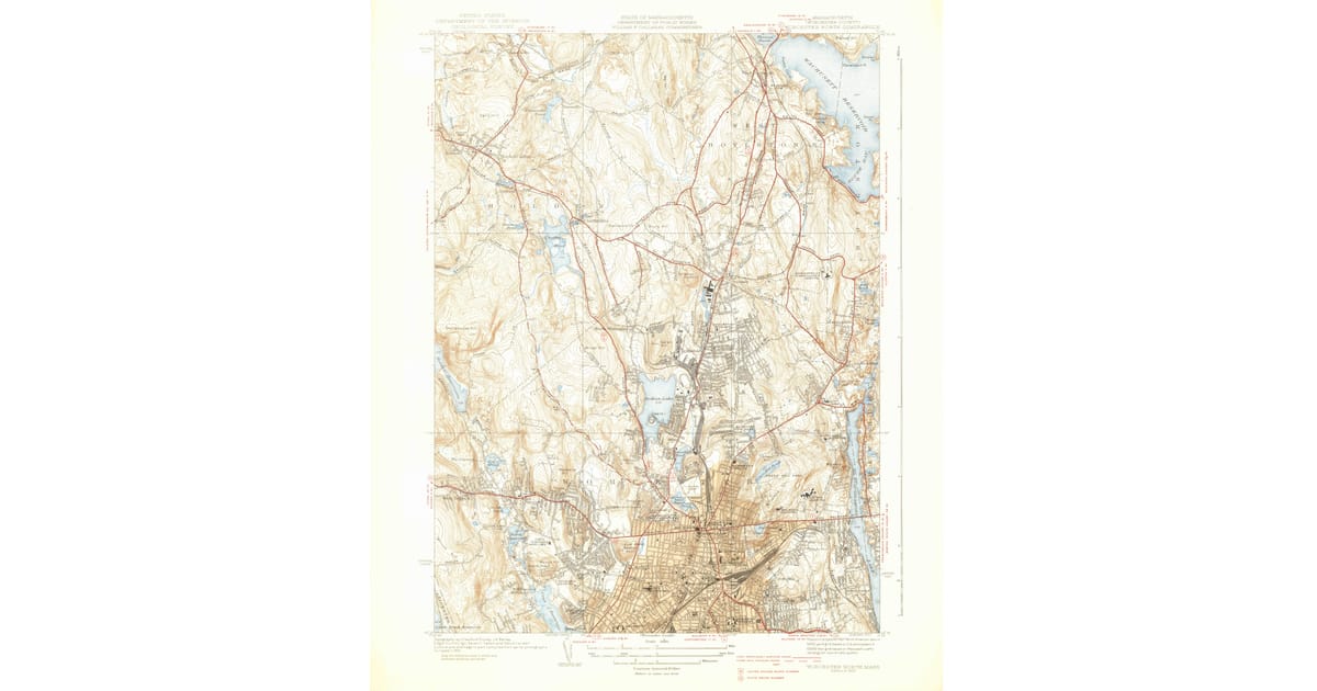 1939 Map of Worcester North, Worcester County, MA — High-Res | Pastmaps
