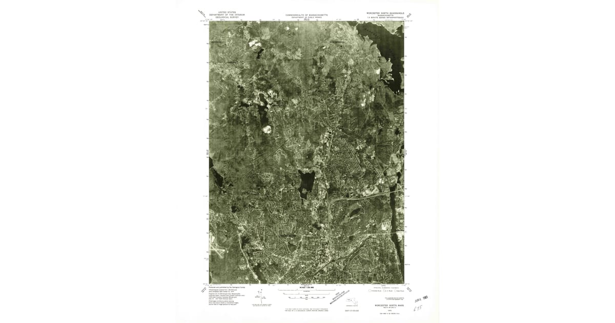 1975 Map of Worcester North, Worcester County, MA — High-Res | Pastmaps