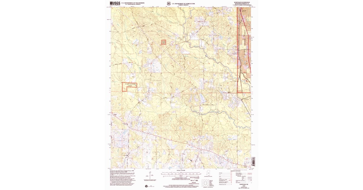 2000 Map of Wortham, Harrison County, MS — High-Res | Pastmaps