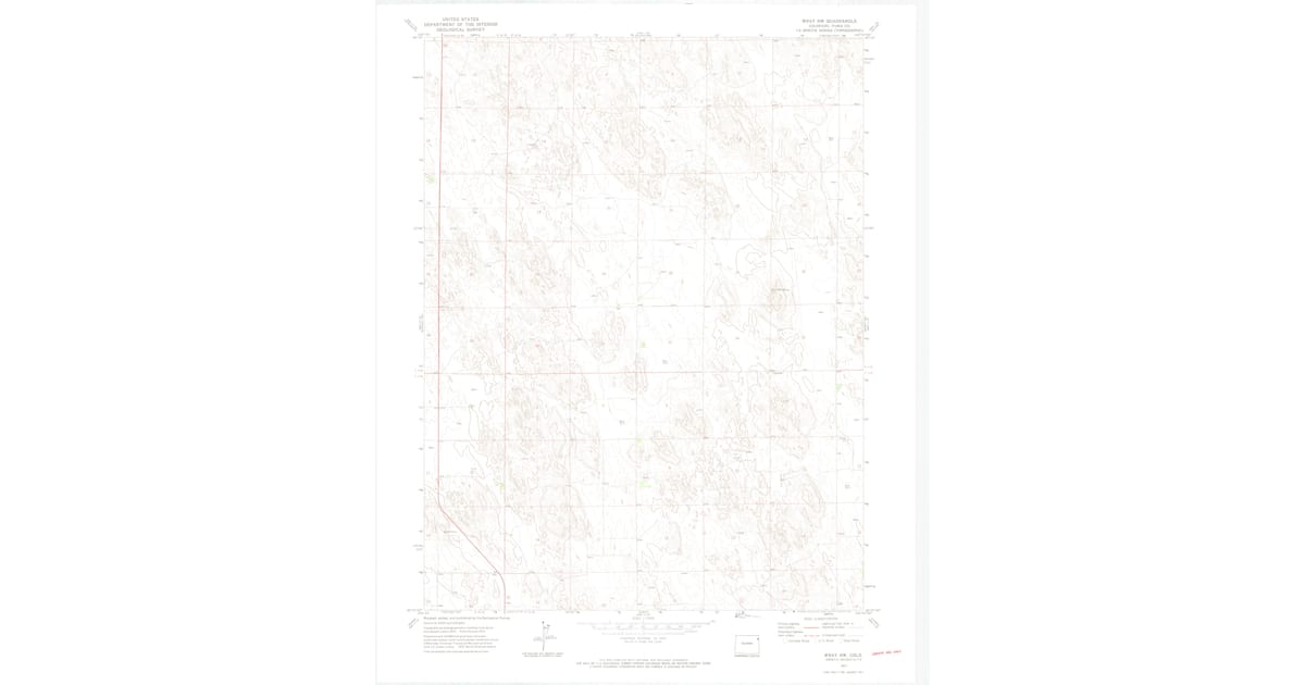 1971 Map of Wray NW, Yuma County, CO — High-Res | Pastmaps