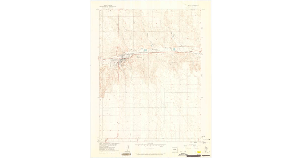 1961 Map of Wray, CO — High-Res | Pastmaps