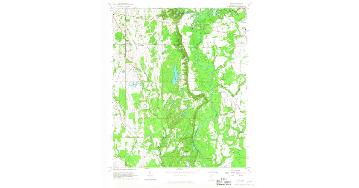 1966 Map of Wren, Monroe County, MS — High-Res | Pastmaps