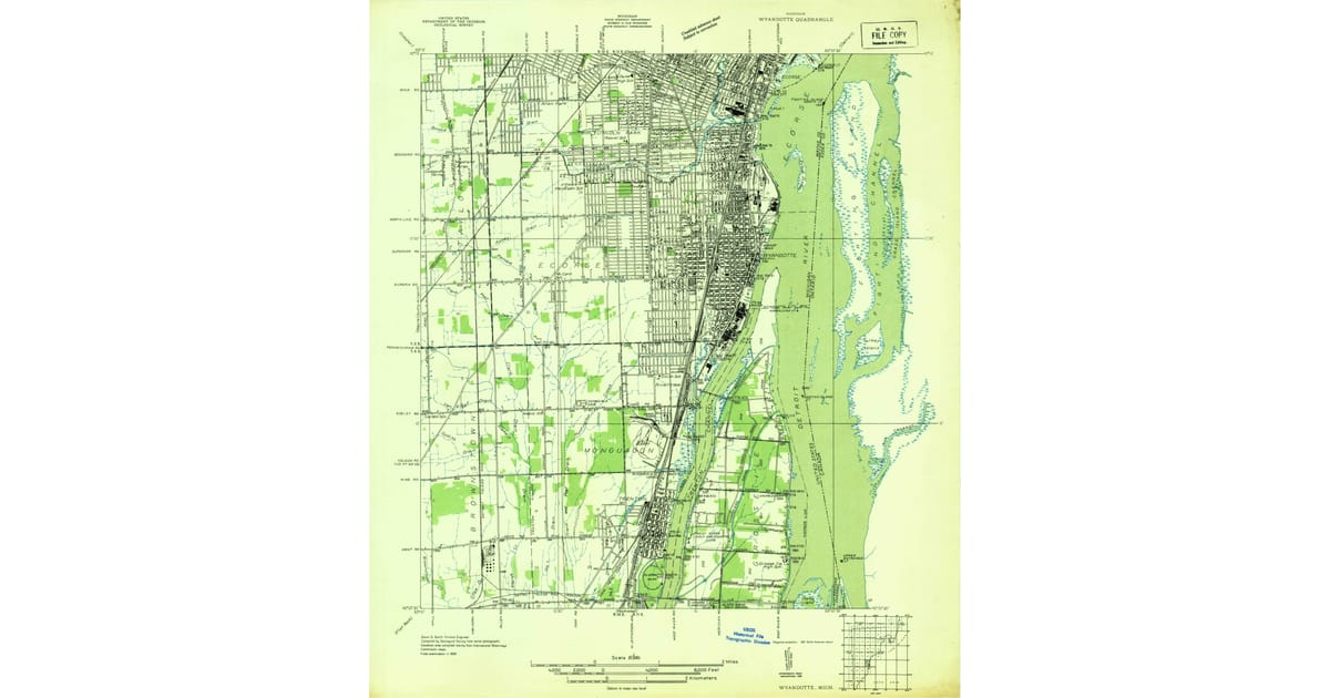 1930s Maps of Southgate, MI | Pastmaps
